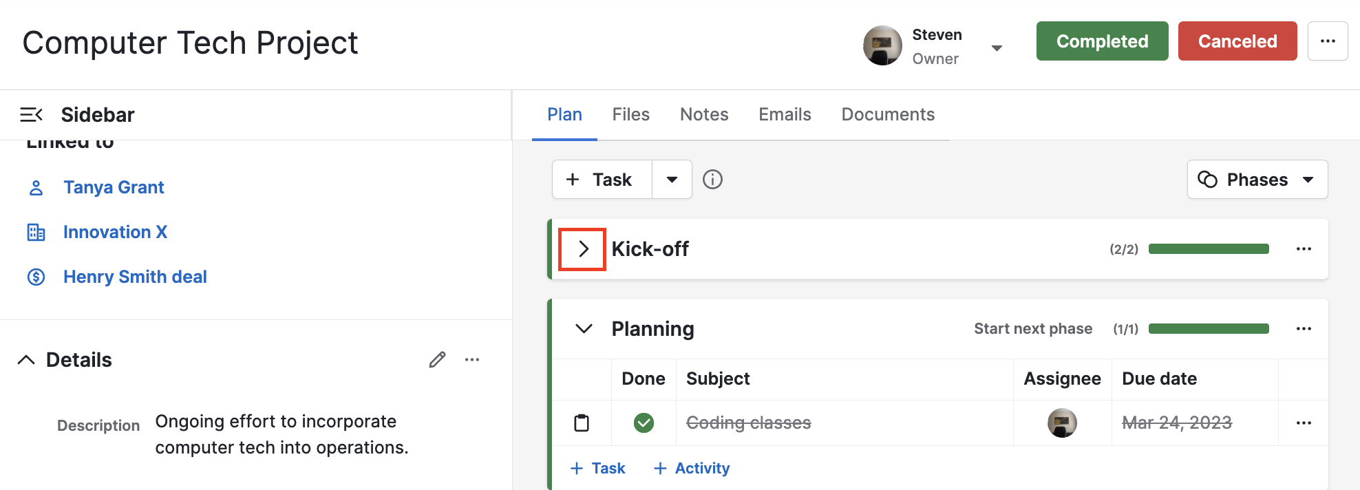 Projects by Pipedrive - Knowledge Base | Pipedrive